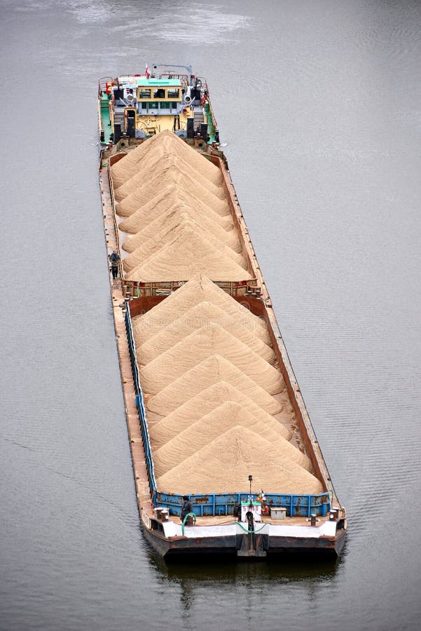 Sand Transport by Boat on River Editorial Photography - Image of boat ...