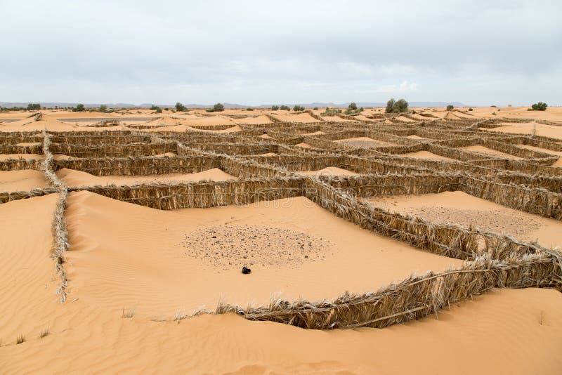 Sand Trap in the Desert in Morocco Stock Photo - Image of ecology ...