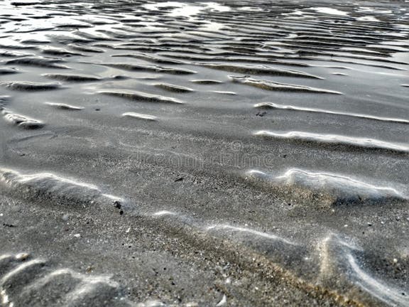 Sand Trough Caused by Ocean Waves Stock Image - Image of sand, waves ...