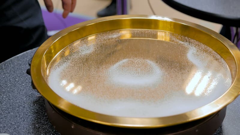 Sand vibration pattern stock video. Video of element - 139553719