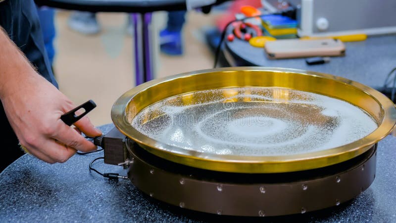 Sand vibration pattern stock image. Image of education - 157995033