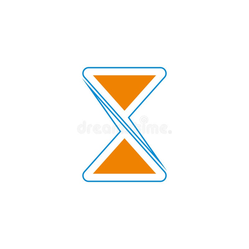 Sand Watch Triangles Simple Geometric Logo Vector Stock Vector ...