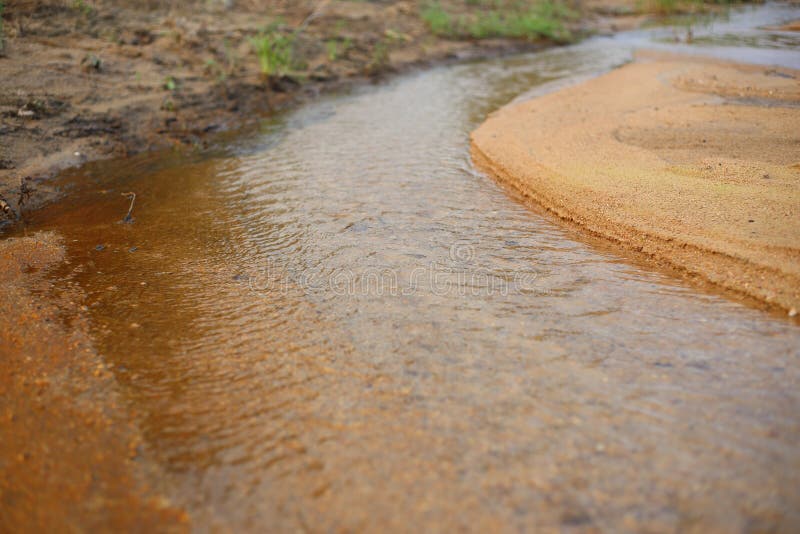 Sand and water flow stock image. Image of beauty, refluence - 62877853