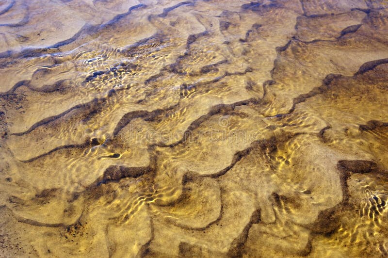 Sand water pattern stock photo. Image of sunlight, river - 13629944