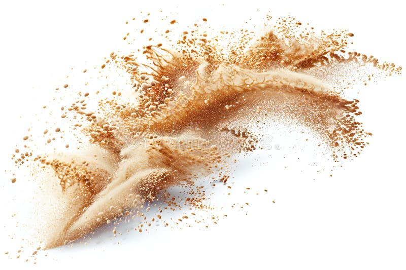 Sand Waves Isolated on a White Background, in a Top View. an Abstract ...