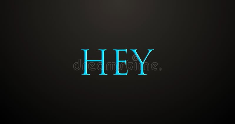 Sand Wipe Hey Text Animation on Black Background Stock Illustration ...