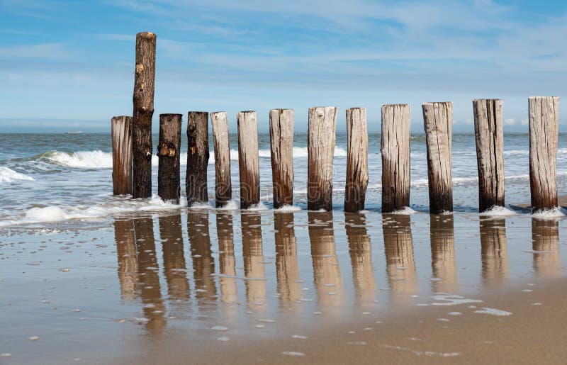 Cadzand Beach, North Sea, Netherlands Stock Photo - Image of evening ...