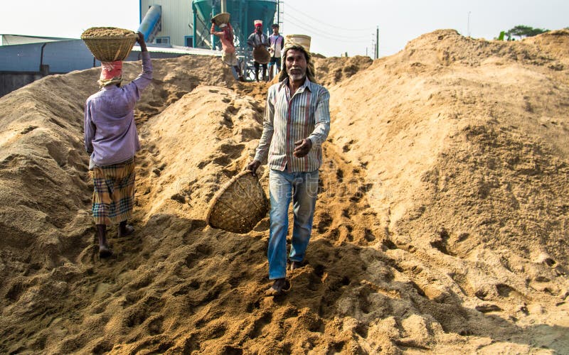 Sand Worker, I Captured this Image from Dhaka Editorial Photo - Image ...