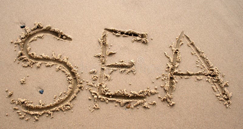 Sand Writing stock photo. Image of message, writing, words - 626386