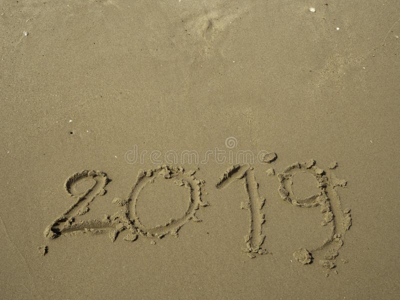 Sand Written Numbers on Beach Stock Photo - Image of number, nature ...