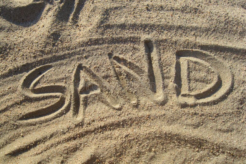 Sand written in sand stock image. Image of relaxing, letter - 41218815
