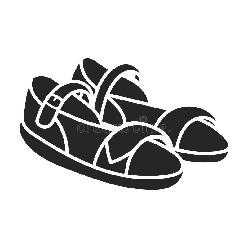 Sandal Vector Color Icon. Vector Illustration Flipflop on White ...