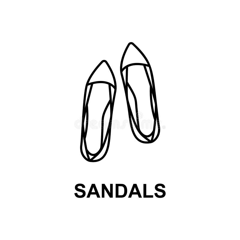 Sandals Icon. Element of Summer Clothes for Mobile Concept and Web Apps ...