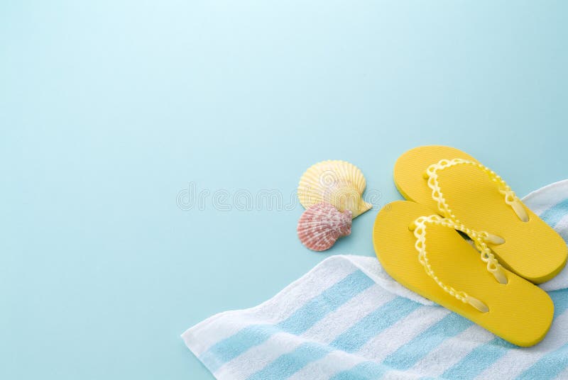 Sandals and shells stock photo. Image of accessory, resort - 24127712