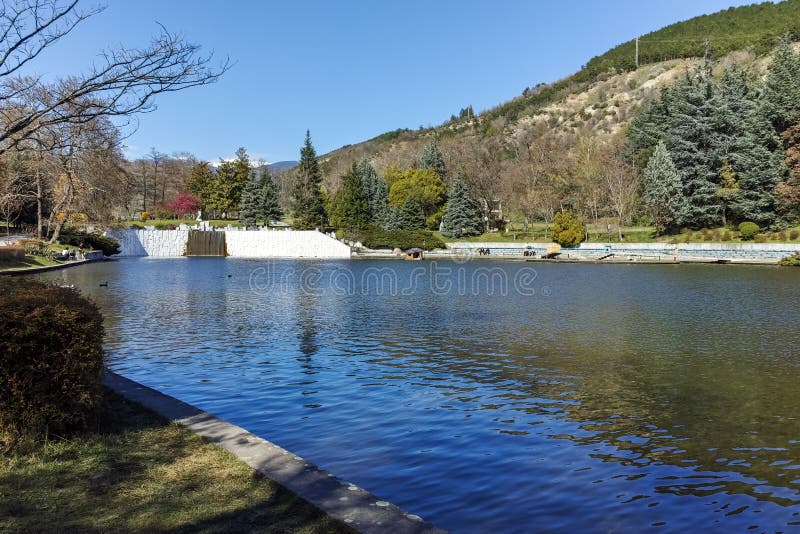 SANDANSKI, BULGARIA - APRIL 4, 2018: Spring View of Lake in Park in ...