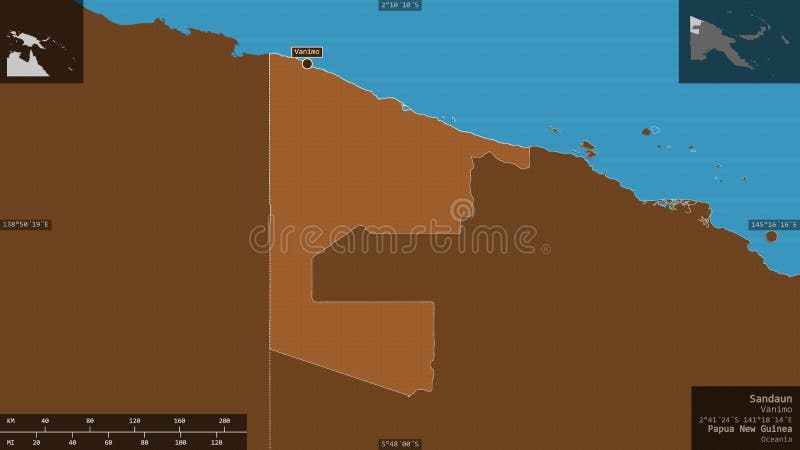 Sandaun Province Of Papua New Guinea Flag Textile Cloth Fabric Waving ...