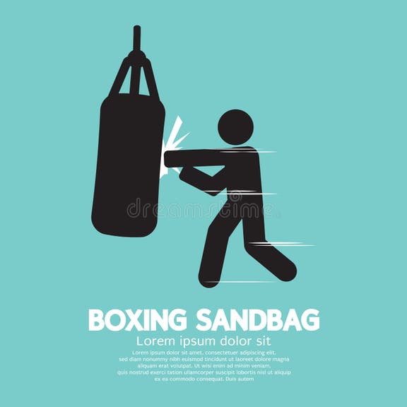 Sandbag for Boxer Graphic Symbol Stock Vector - Illustration of strong ...
