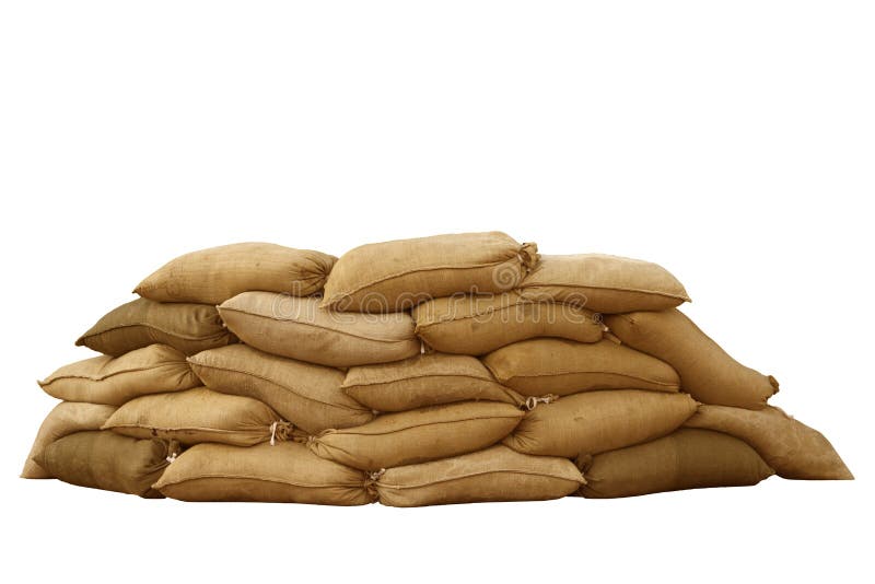 Sandbags stock photo. Image of barricade, flood, sandbag - 10082208
