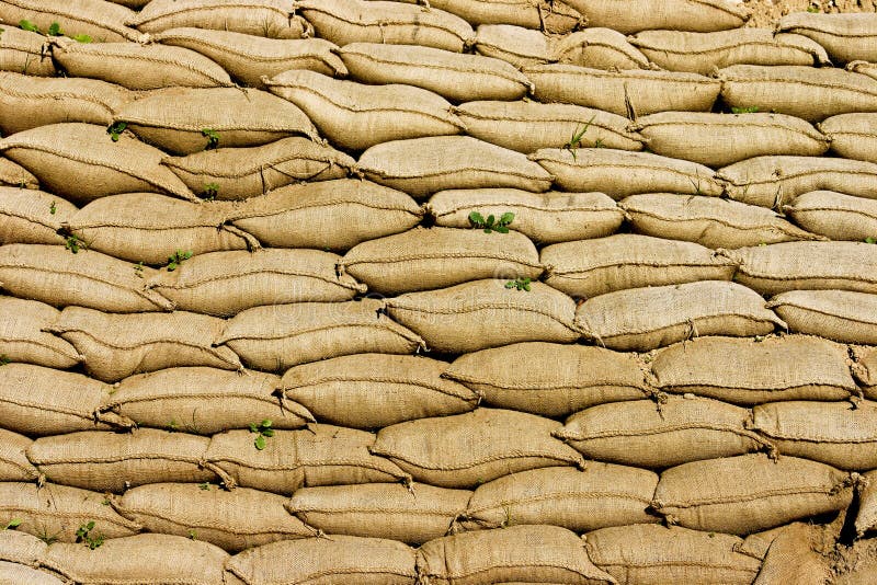 Sandbags stock photo. Image of storm, flood, trench, protection - 33030770