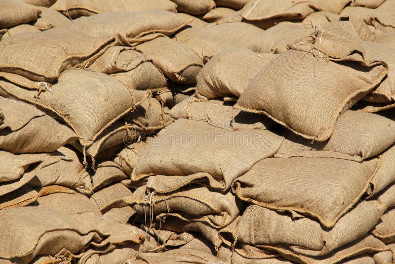 Sandbags stock photo. Image of flood, background, sack - 30804688