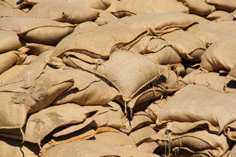 Sandbags stock photo. Image of flood, background, sack - 30804688