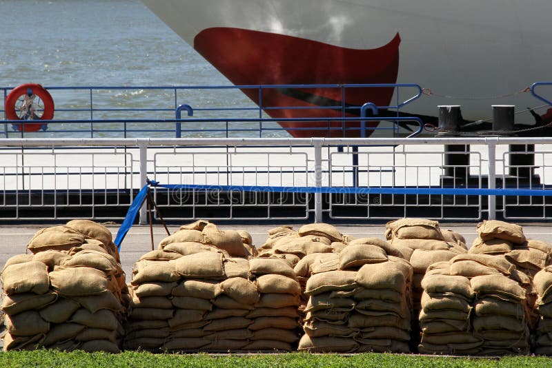 Sandbags stock photo. Image of flood, background, sack - 30804688