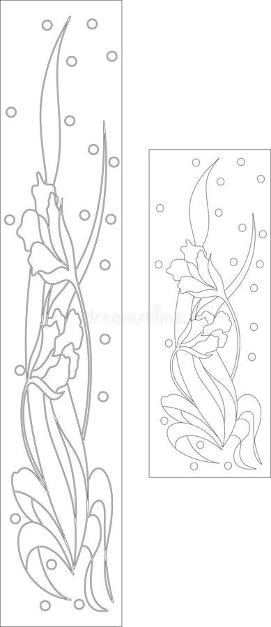 Sandblasting Flower Floral Pattern Glass Designs in CDR Vector Stock ...