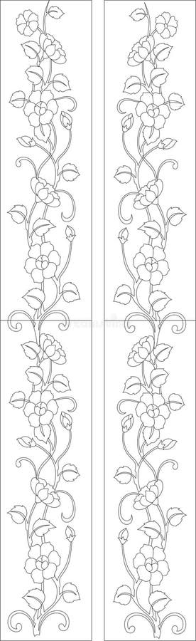 Sandblasting Flower Floral Pattern Glass Designs in CDR Vector Stock ...