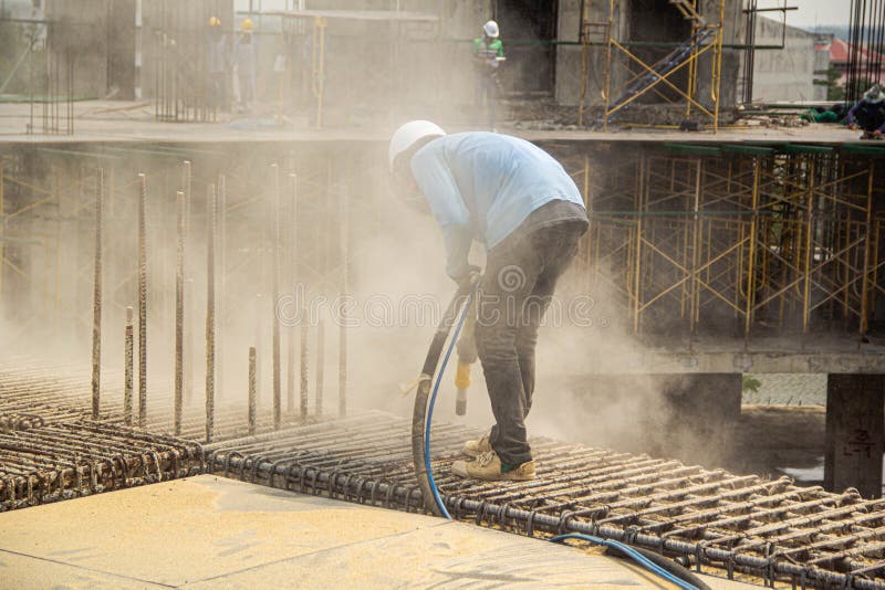 Sandblasting Washing Concrete Stock Photo - Image of metal, clean ...
