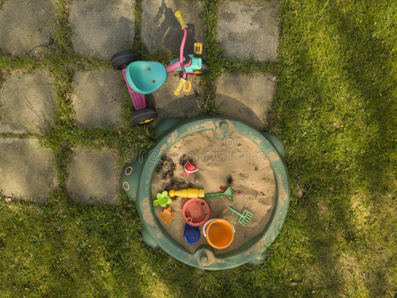 Top View of Sandbox Barriers Flood Protection Stock Photo - Image of ...