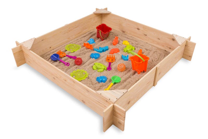 Sandbox with Children`s Toys Stock Image - Image of nature, copy: 265875567