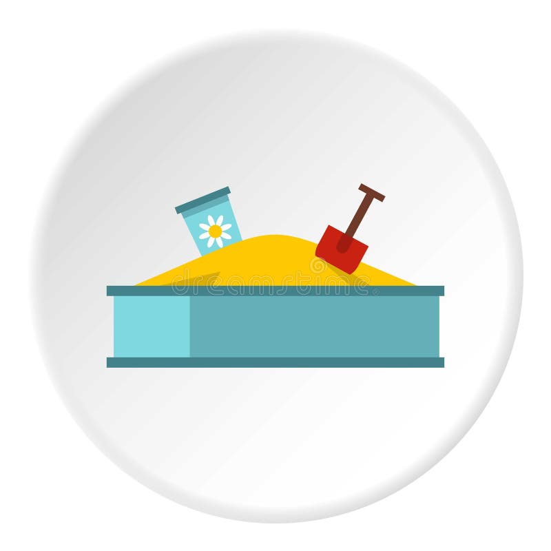 Sandbox icon circle stock vector. Illustration of activity - 95437469