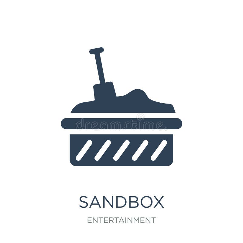 Sandbox Icon in Trendy Design Style. Sandbox Icon Isolated on White ...