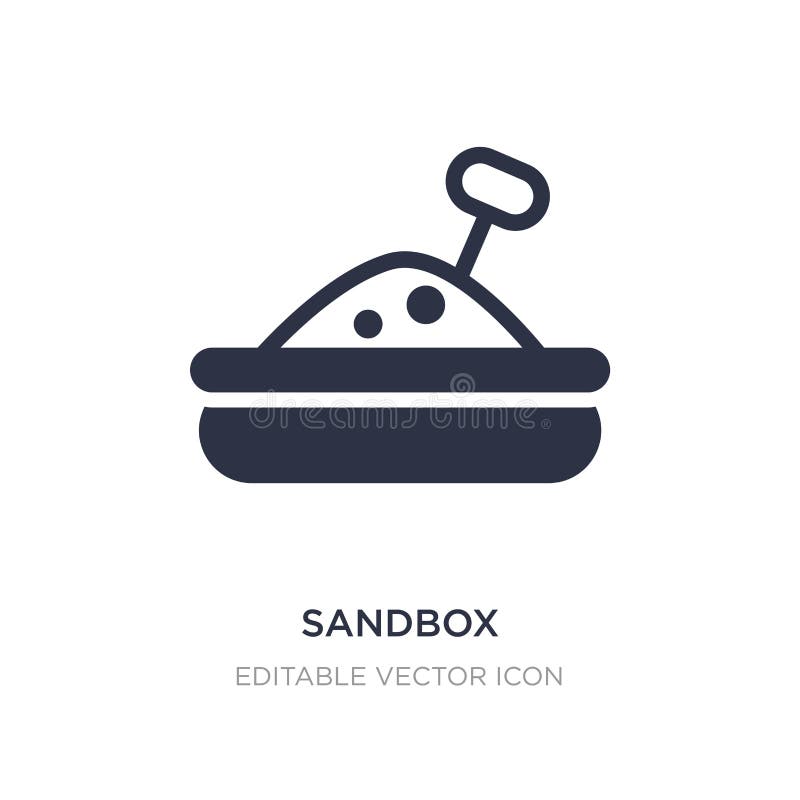 Sandbox Icon in Black Style Isolated on White Background. Play Garden ...