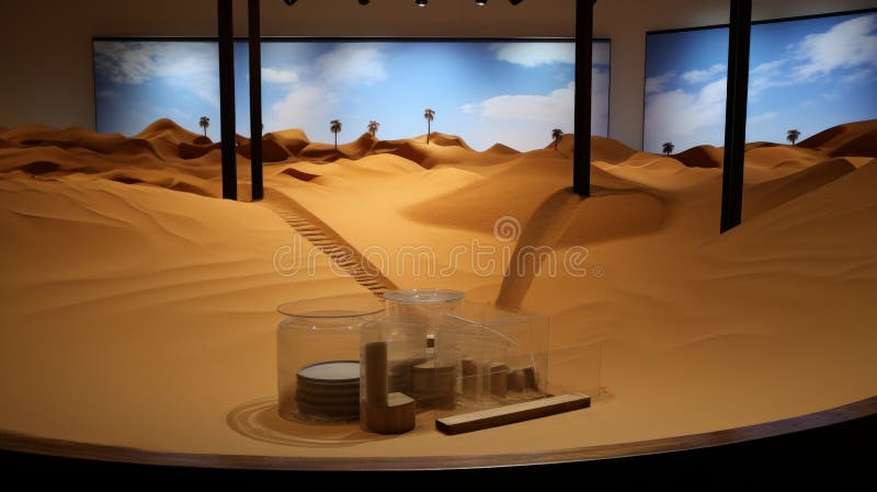 Surreal Desert Laboratory Installation Stock Photo - Image of creative ...