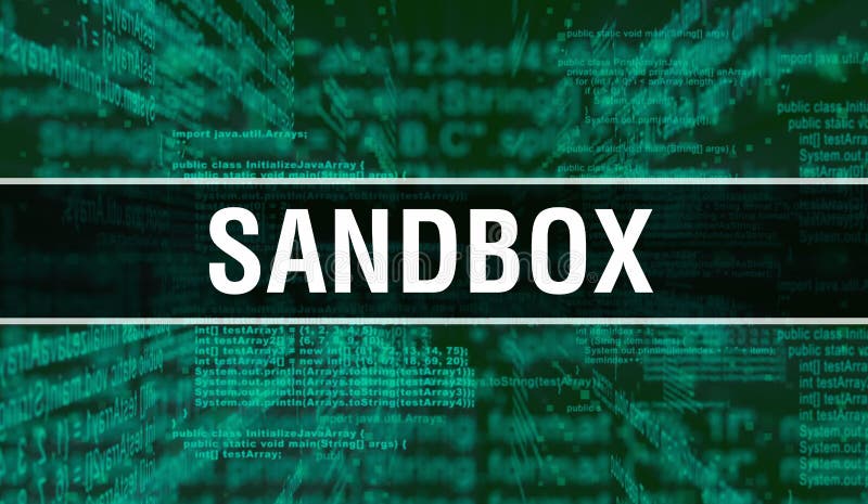 Sandbox Met Digital Java-codetekst Vectorconcept Voor De Codering Van ...