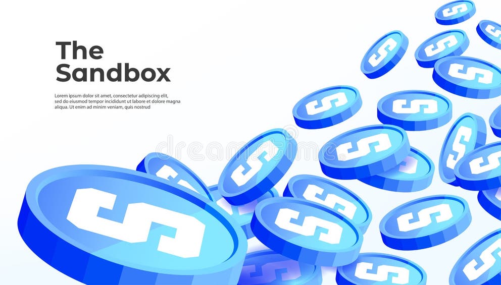 The Sandbox SAND Cryptocurrency Concept Banner Background Stock Vector ...