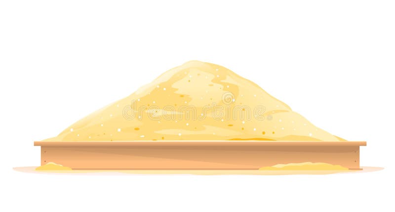 Sandbox in Side View Isolated Stock Vector - Illustration of amusement ...