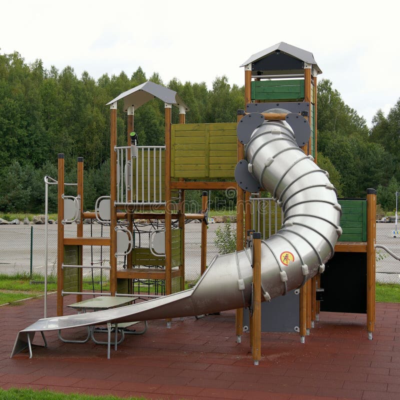 Sandbox and Slid at Playing Area Editorial Photo - Image of cold, play ...