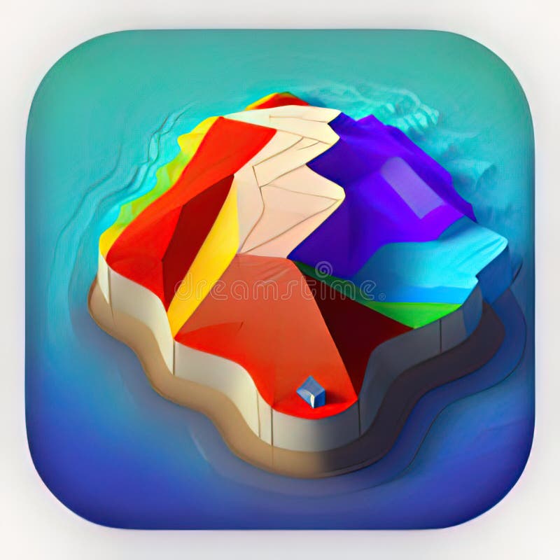 Sandbox Software App Icon. Generative AI. Stock Image - Image of sunset ...