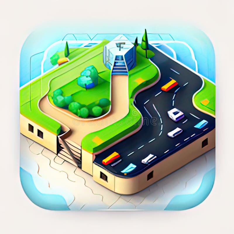 Sandbox Software App Icon. Generative AI. Stock Image - Image of sunset ...