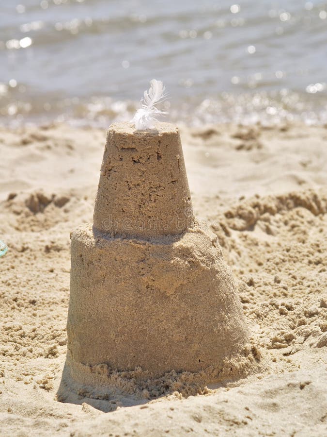 Sandcastle on beach stock photo. Image of detail, classic - 2788066