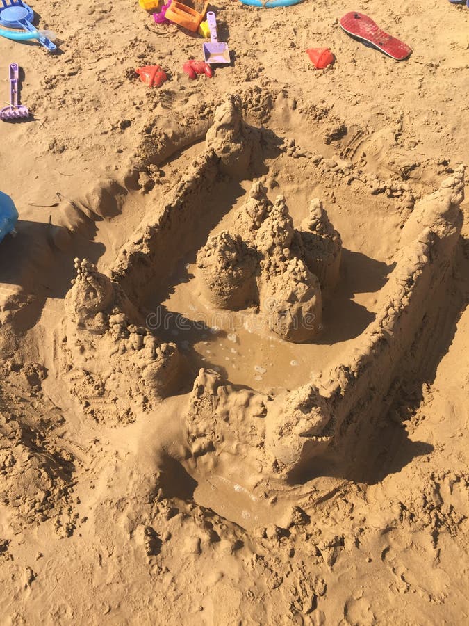 Sandcastle stock image. Image of geology, sand, summer - 83026193