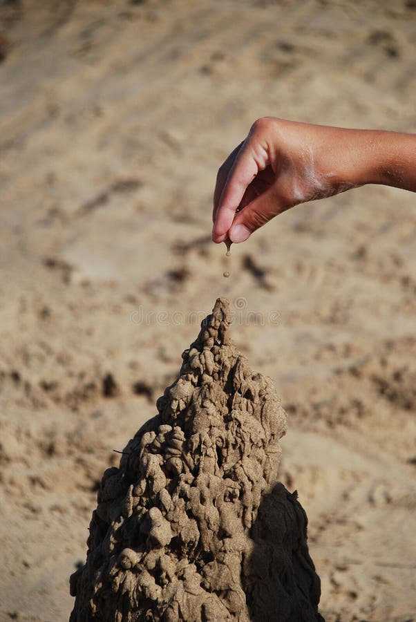Sandcastle stock photo. Image of isolated, temporary, beach - 2462620