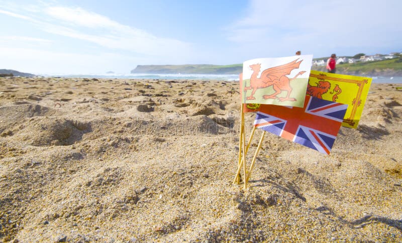 Sandcastle flags stock photo. Image of beach, flag, sand - 56349296