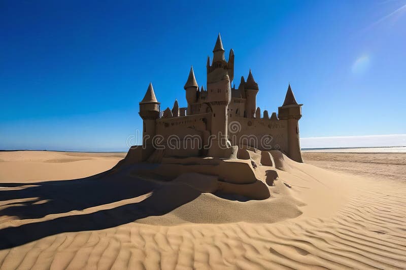 Sandcastle Shadow the Whimsical Irregular Shadow of a Sandcastle Stock ...