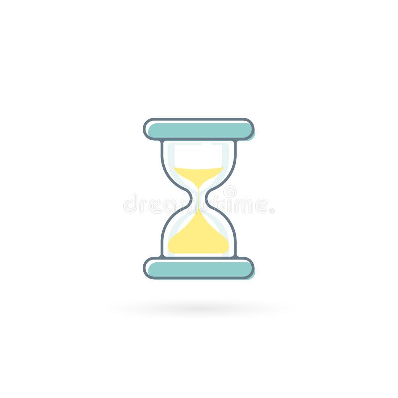 Sandclock Icon. Sandglass Vector Isolated Color Flat Illustration Stock Vector - Illustration of ...