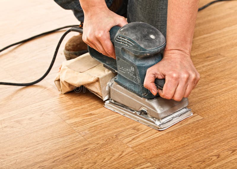 Floor sanding stock photo. Image of renovation, work - 22830870