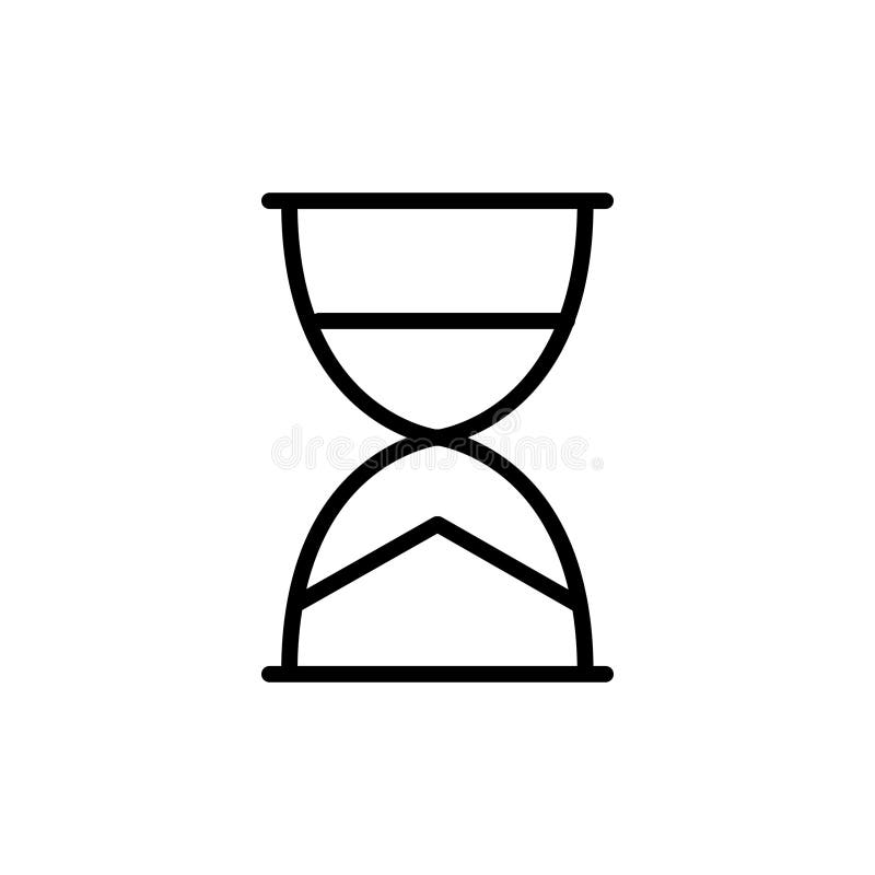 Sandglass Outline Vector Icon Stock Vector - Illustration of timer ...