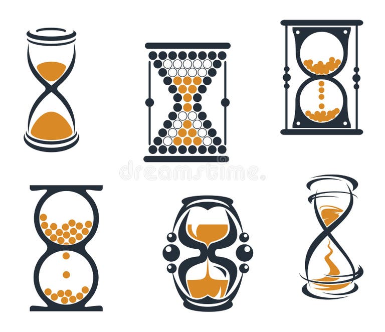 Sandglass symbols stock vector. Illustration of design - 19510855
